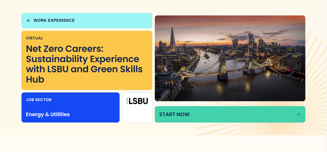 Discover Net Zero Careers: Sustainability work experience with LSBU ...